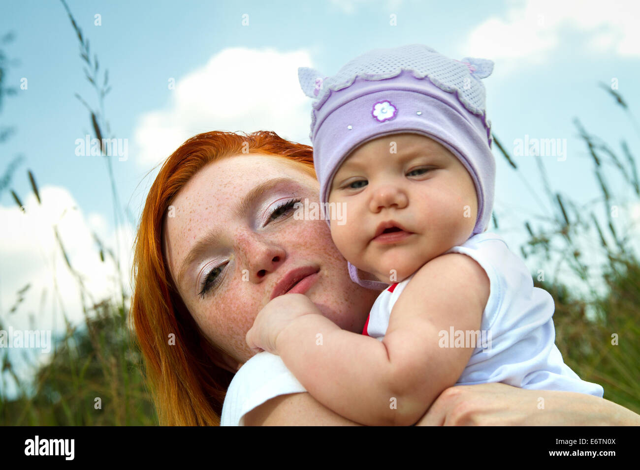 baby with mother nature. summer and fresh air Stock Photo - Alamy