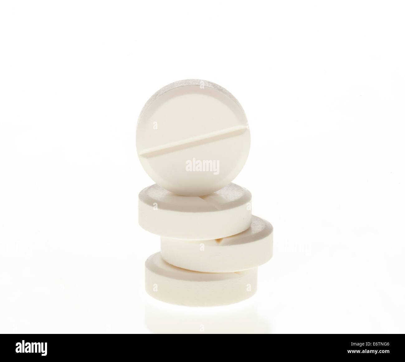 Pharmacy theme. Heap of white round medicine tablet pills Stock Photo ...