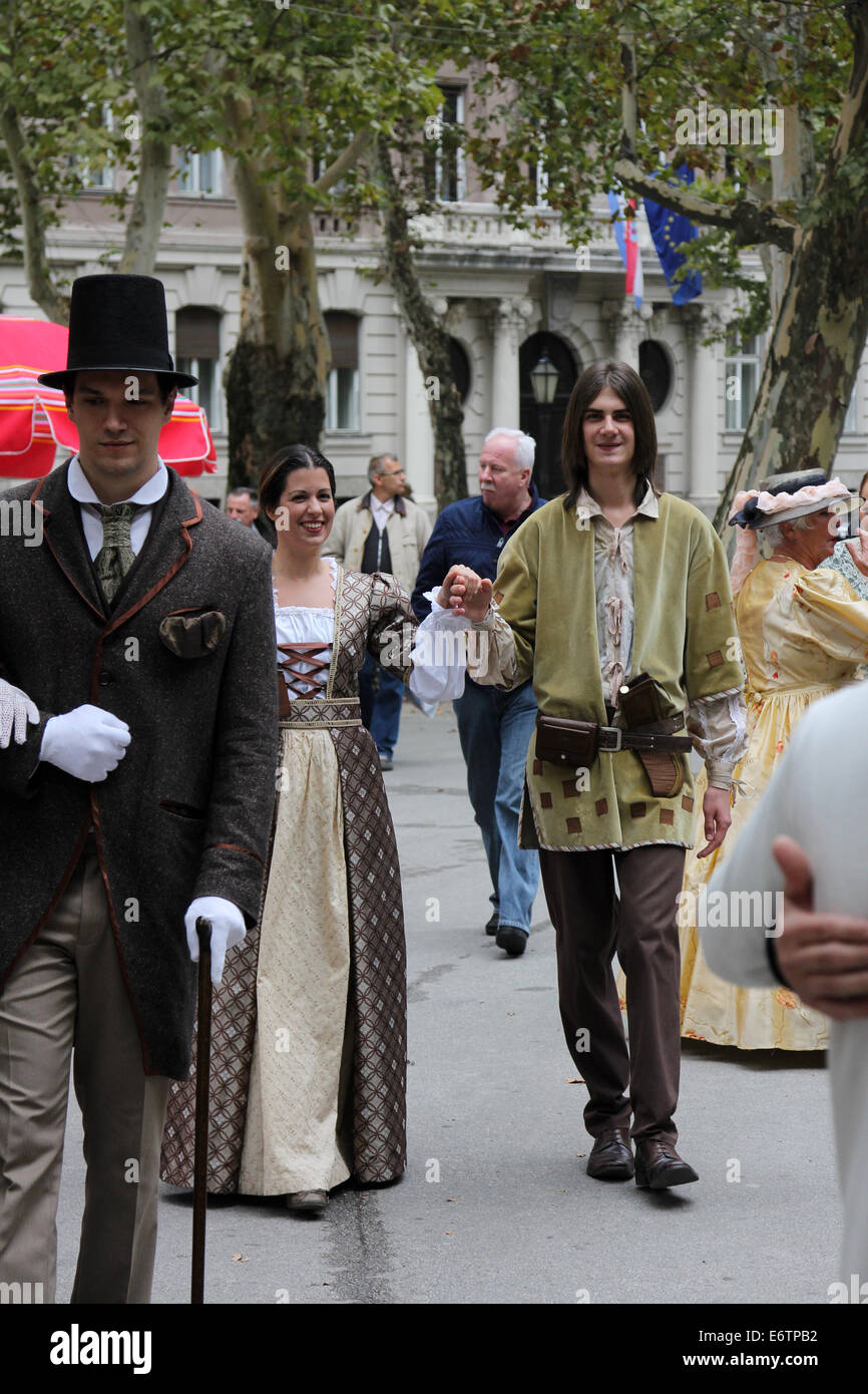 The event Zagreb Time Machine, there was a promenade of the old city ...