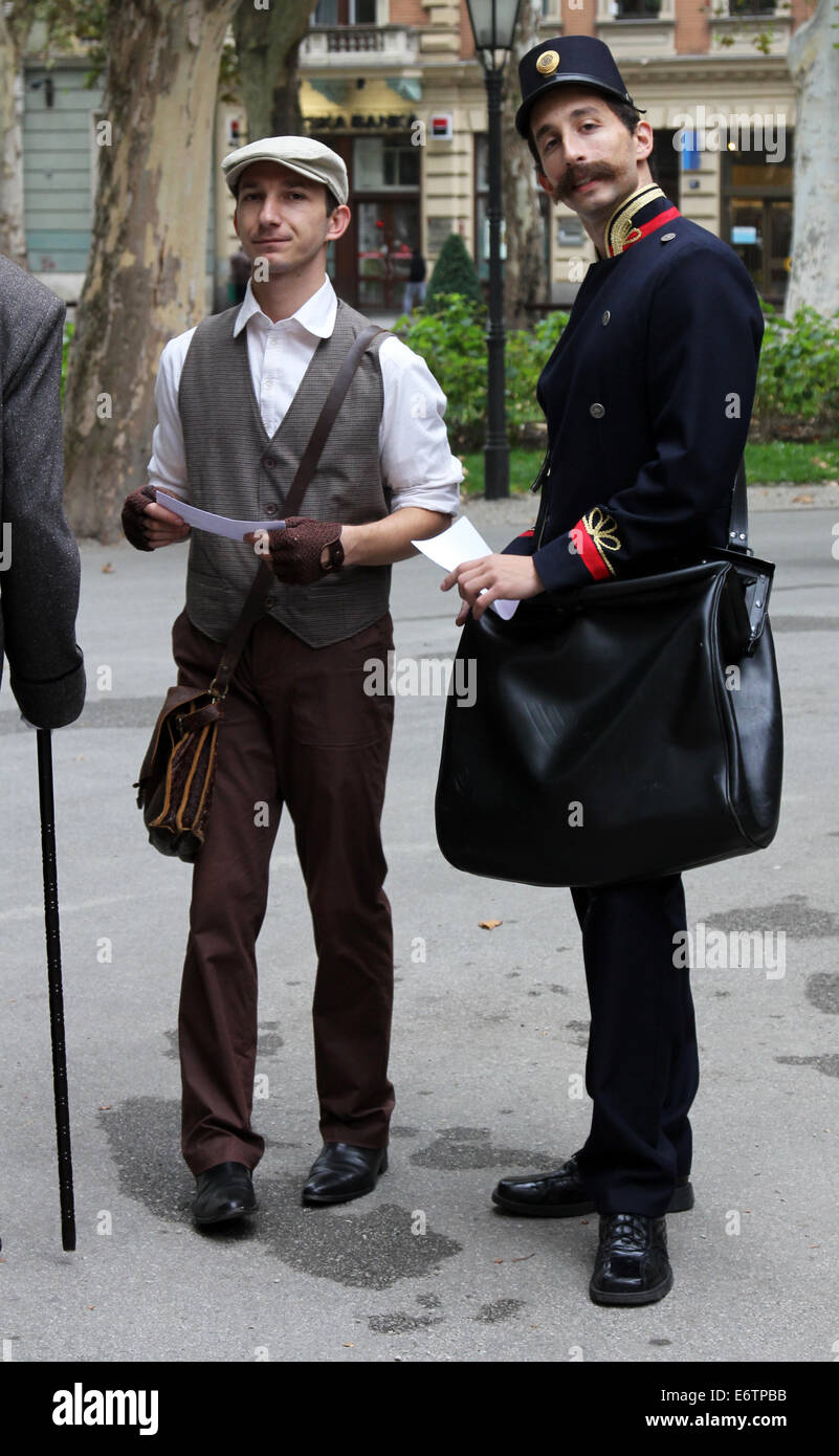 The event Zagreb Time Machine, there was a promenade of the old city ...