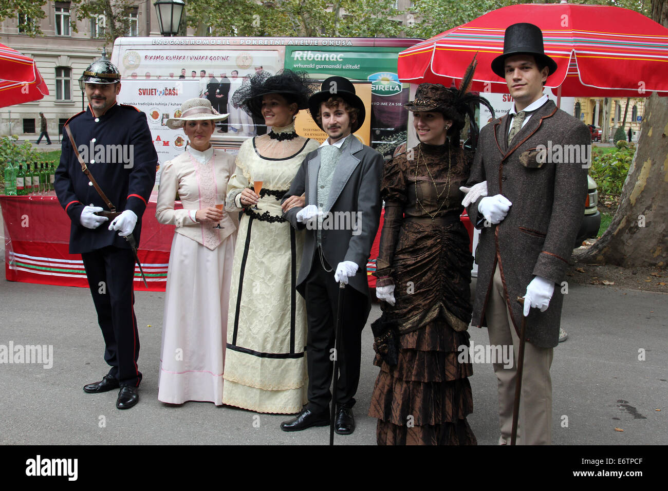 The event Zagreb Time Machine, there was a promenade of the old city ...