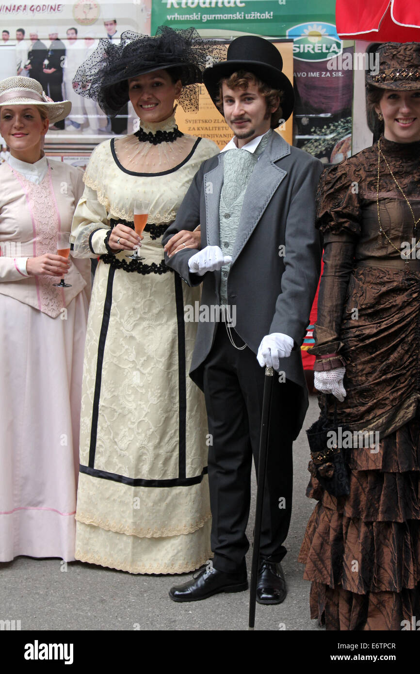 The event Zagreb Time Machine, there was a promenade of the old city ...