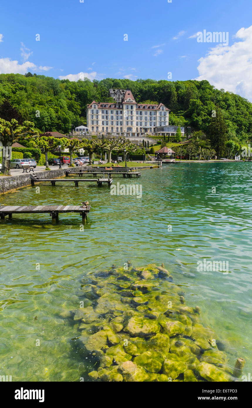 Palace de Menthon on the shore of Lake Annecy, Menthon-Saint-Bernard ...