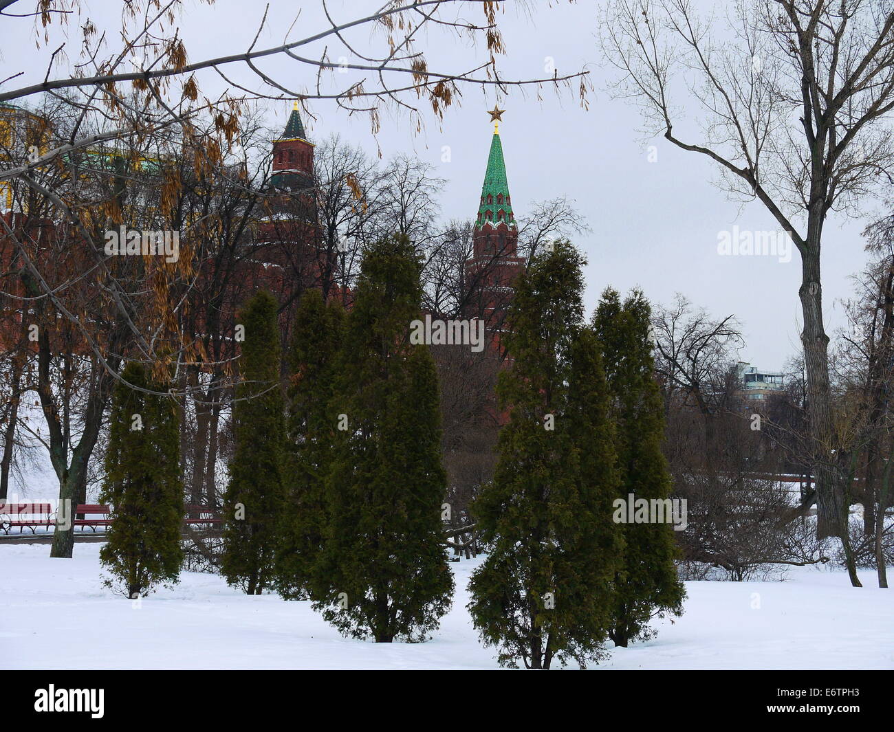 Winter in Moscow, Historical Kremlin in december Stock Photo - Alamy