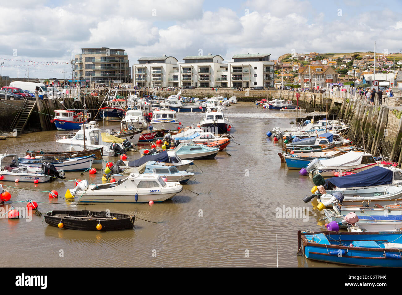 Bridport Harbour in West Bay, on the Jurassic Coast in Dorset Stock ...