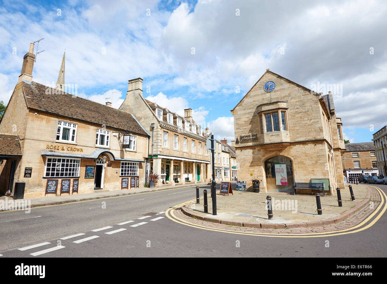 Shops On Market Place Oundle Northamptonshire UK Stock Photo - Alamy