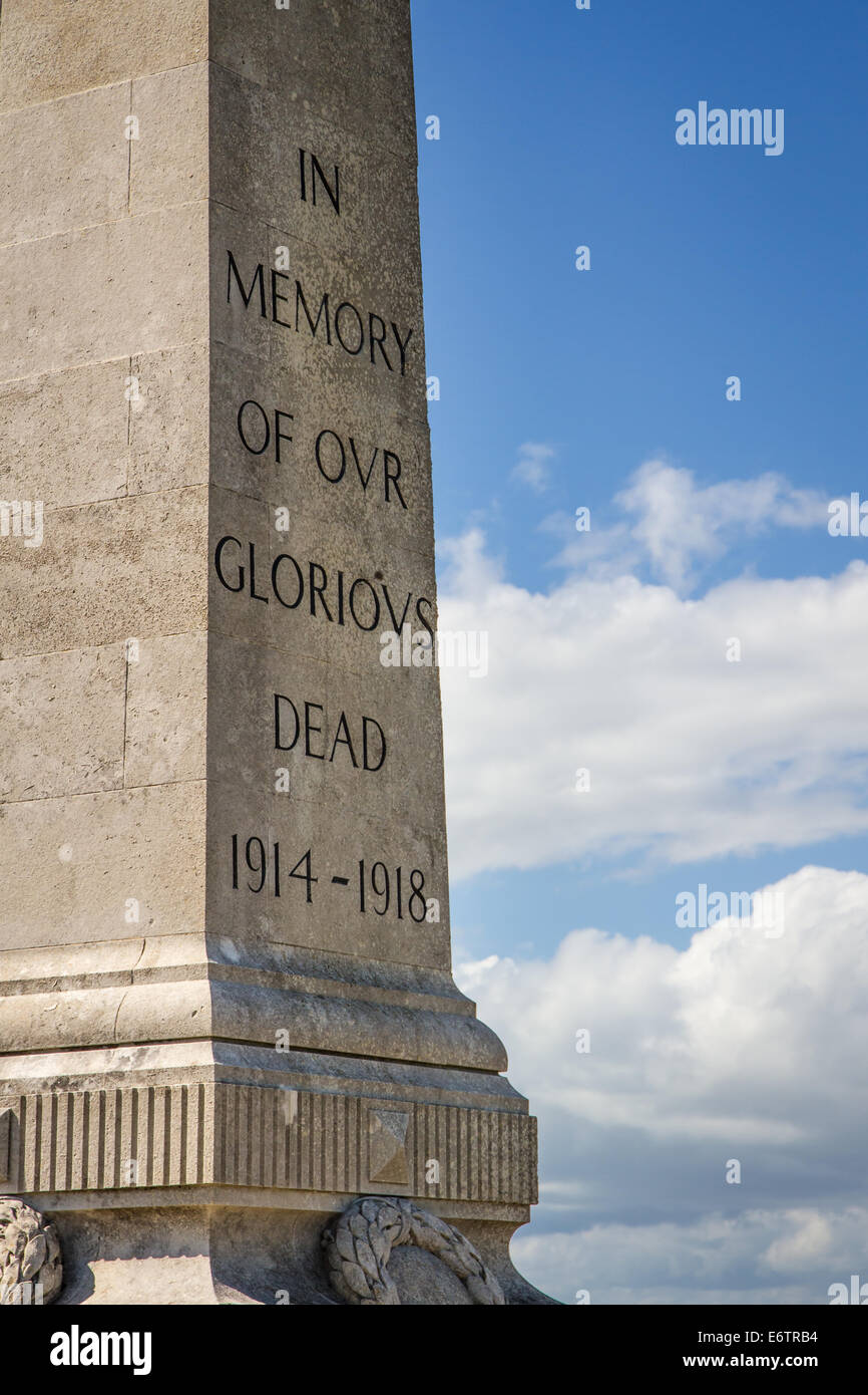 Portland Cenotaph War Memorial on the Isle of Portland, Dorset Stock ...