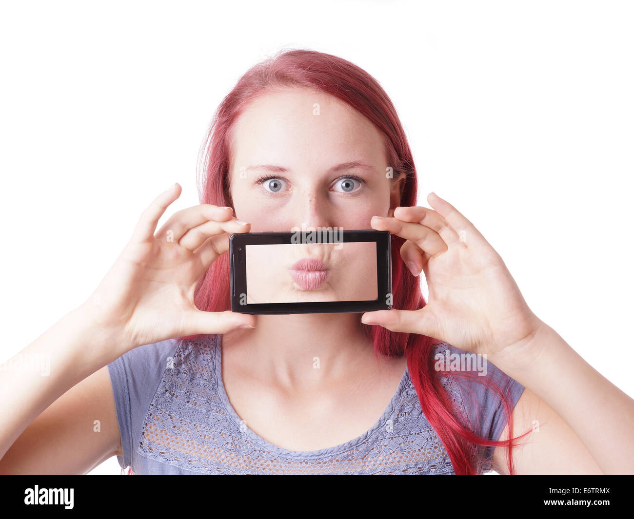 Face with kiss curl hi-res stock photography and images - Alamy