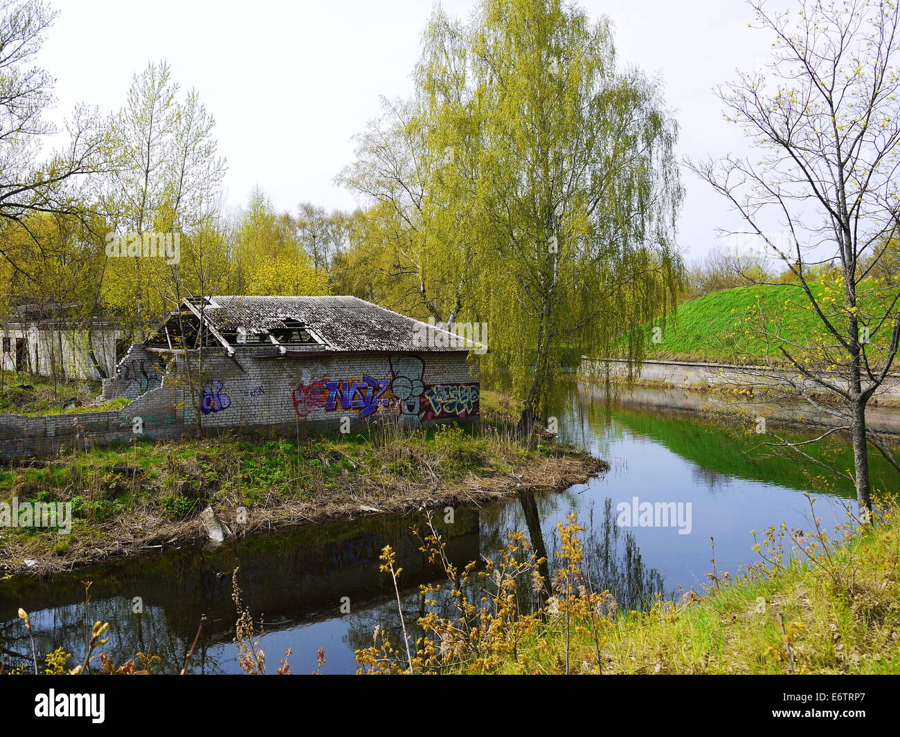 Old military base of Soviet army in Latvia Stock Photo - Alamy