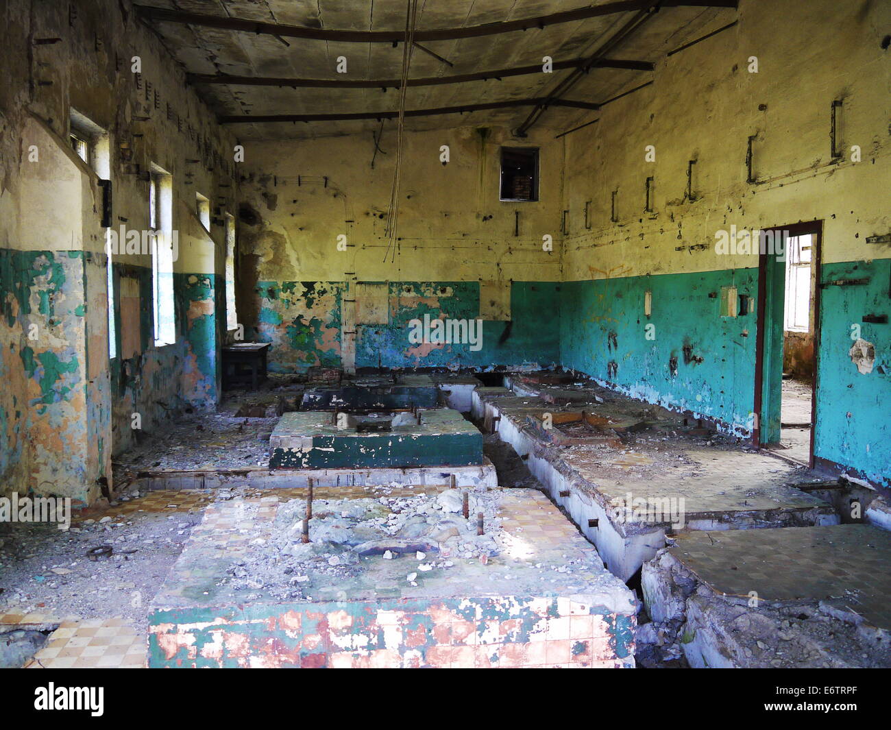 Interior of an abandoned Soviet military base, Latvia Stock Photo - Alamy