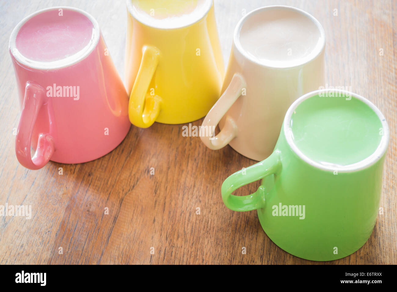 Set of colorful ceramic cups, stock photo Stock Photo - Alamy