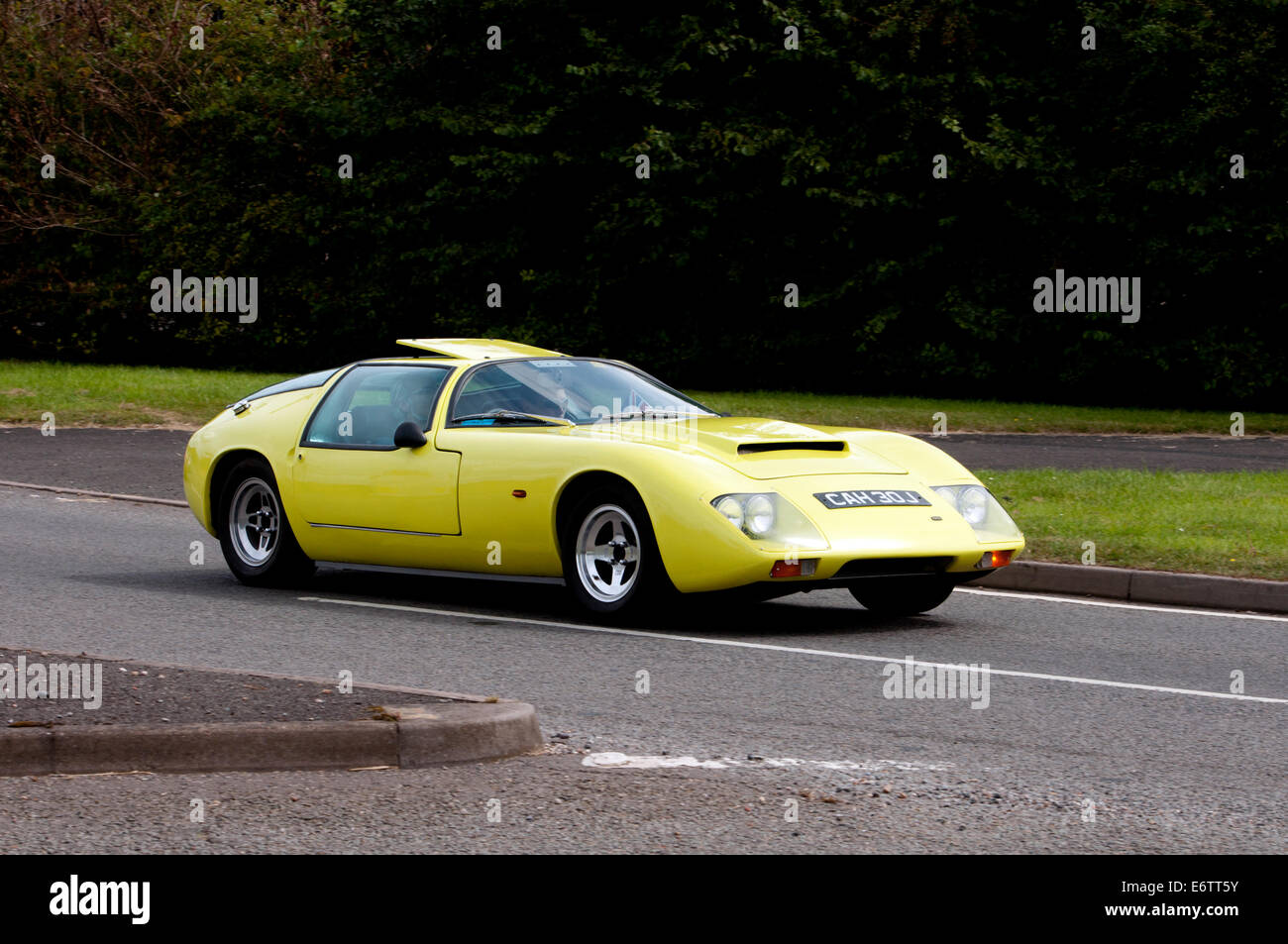 Piper P2 car on the Fosse Way road, Warwickshire, UK Stock Photo - Alamy