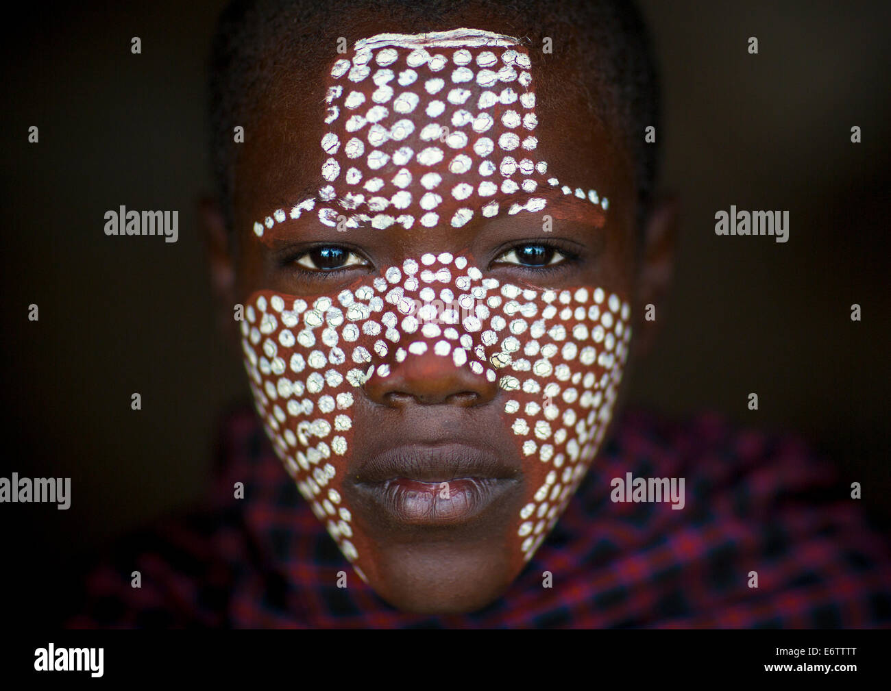 Arbore Tribe Teenager With Painted Face , Omo Valley, Ethiopia Stock ...
