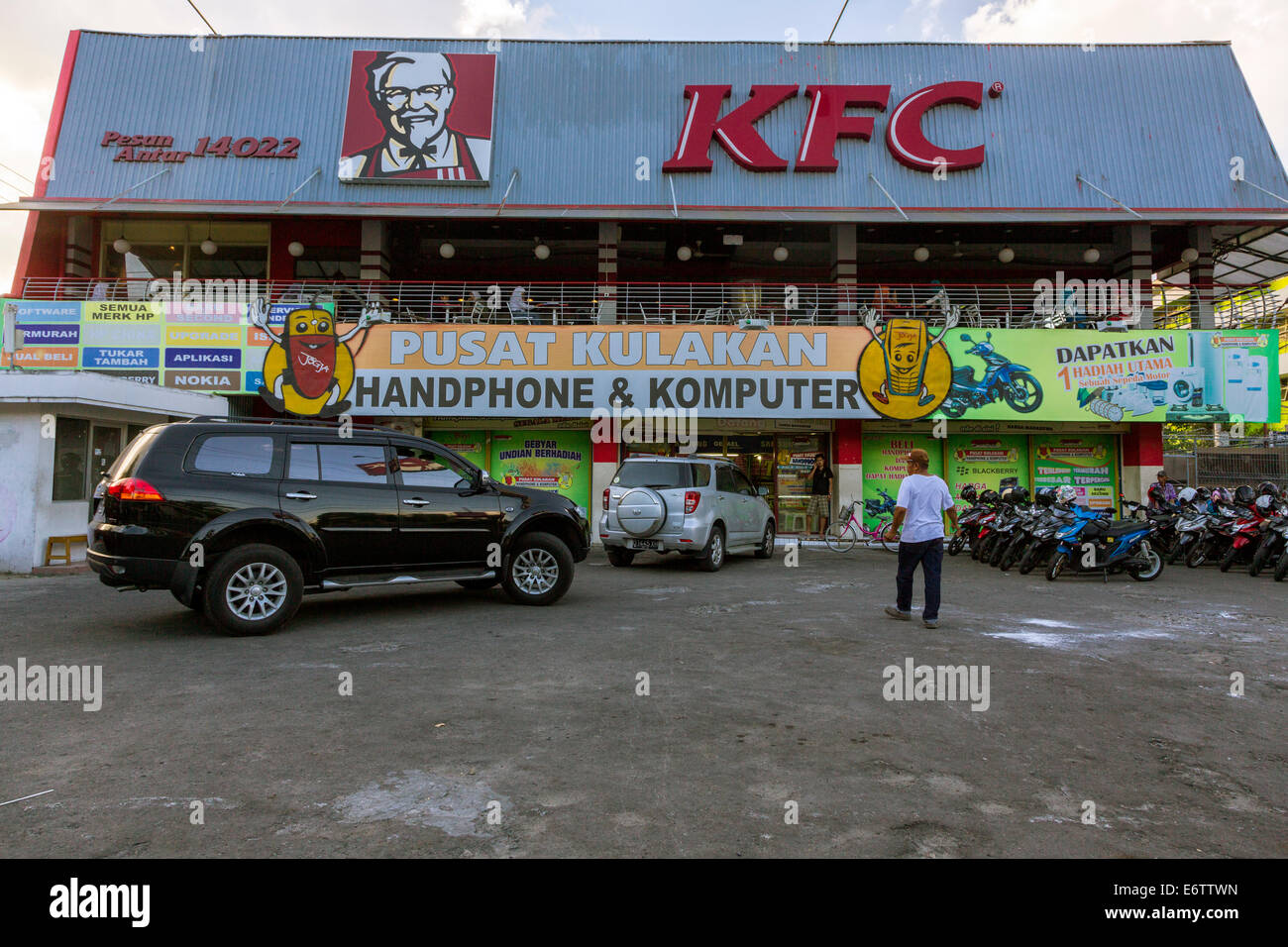 Yogyakarta, Java, Indonesia. Computer Store, Kentucky Fried Chicken, Jl ...