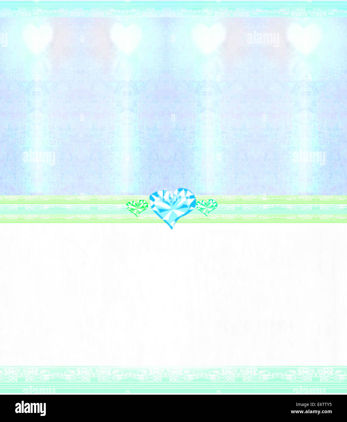 vintage blue wedding card Stock Photo - Alamy