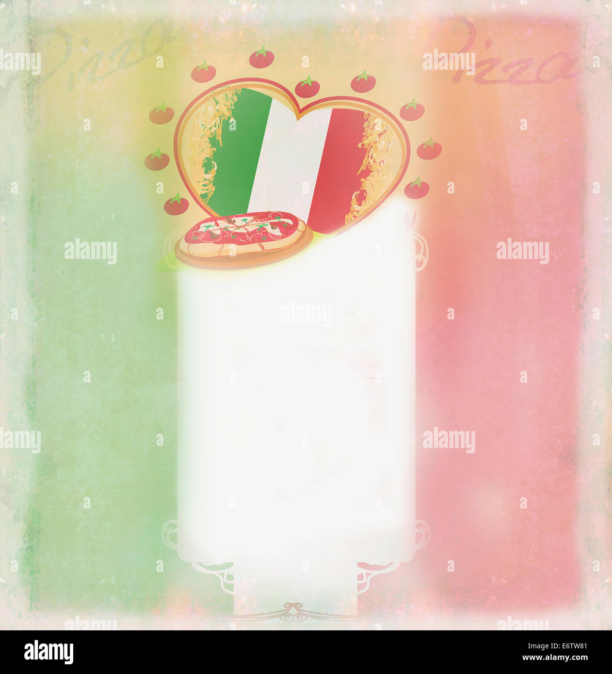 Pizza design template Stock Photo - Alamy