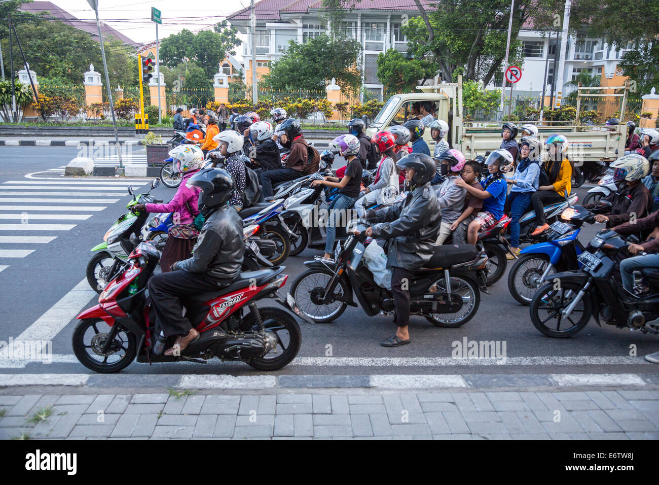 Yogyakarta, Java, Indonesia. Afternoon Traffic on Jl. Laksda Adisucipto ...
