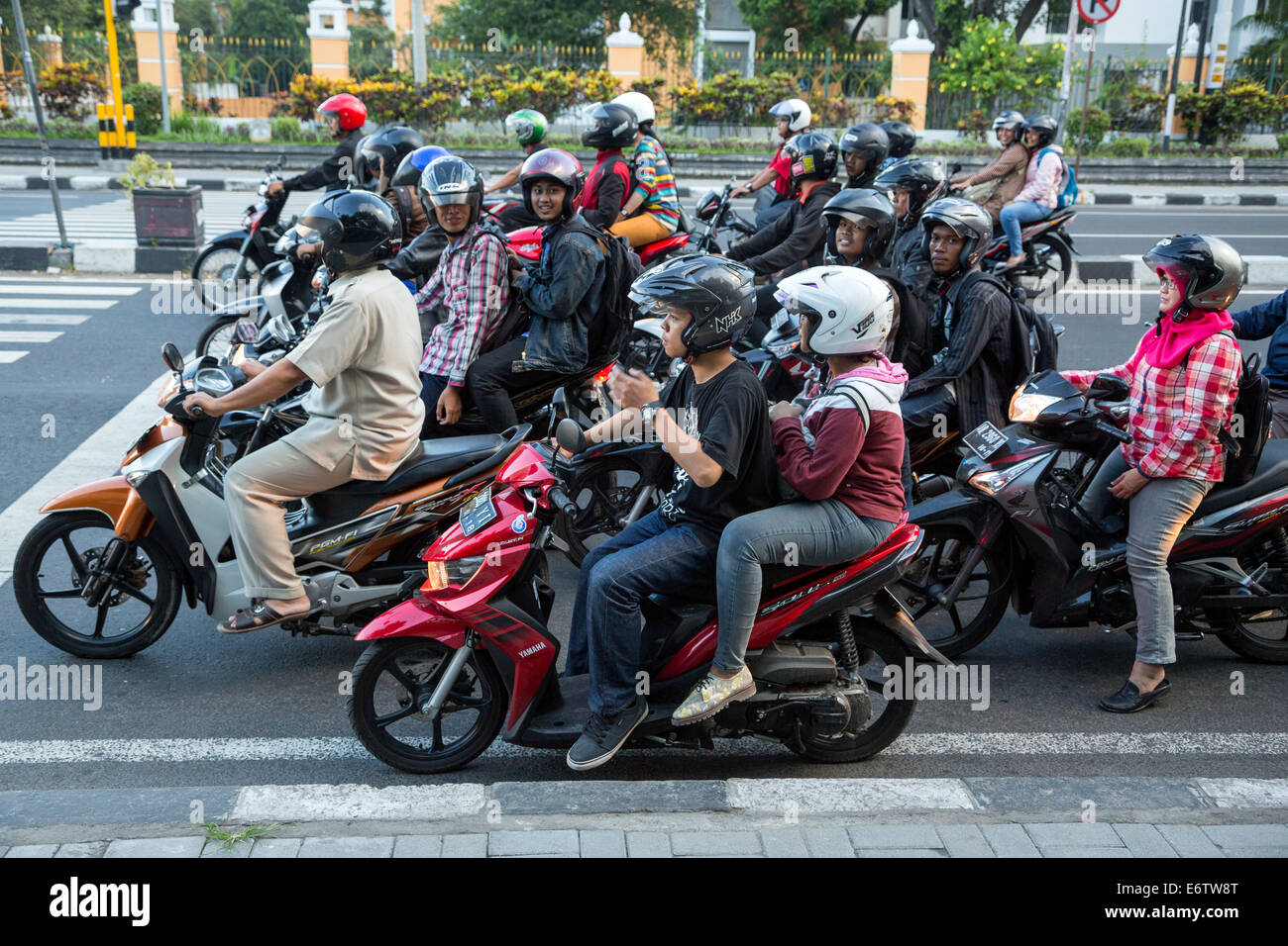 Yogyakarta, Java, Indonesia. Afternoon Traffic on Jl. Laksda Adisucipto ...
