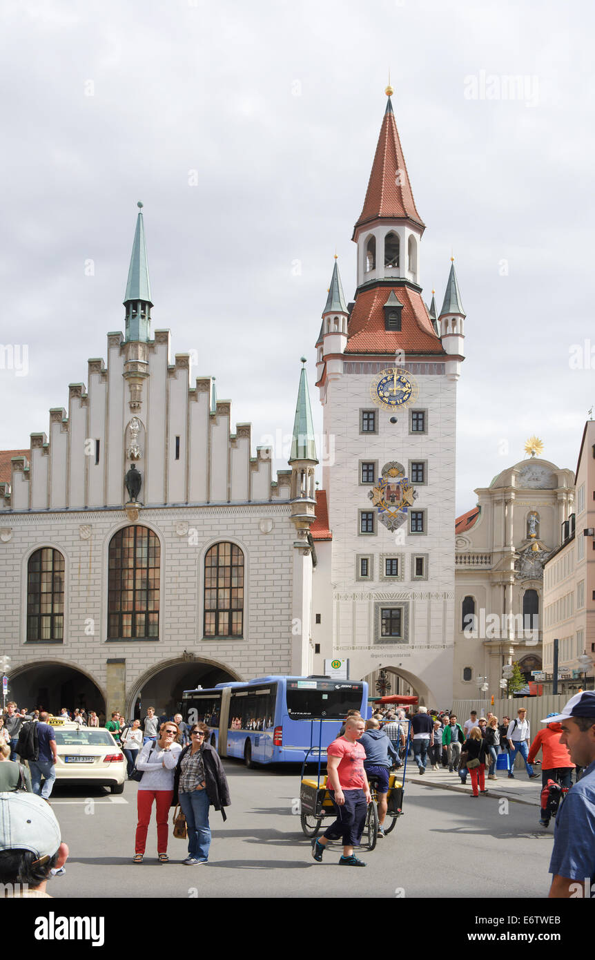 Munich Old City Hall as Example of Bavarian Gothic Style Stock Photo ...