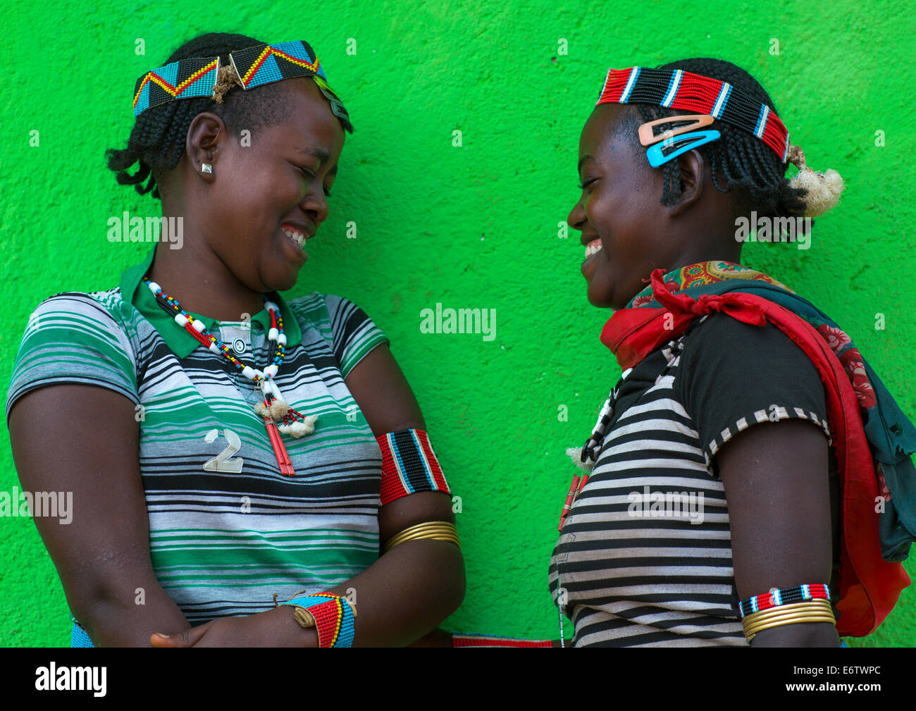 Bana Tribe Girls With Traditional Clothes, Key Afer, Omo Valley ...