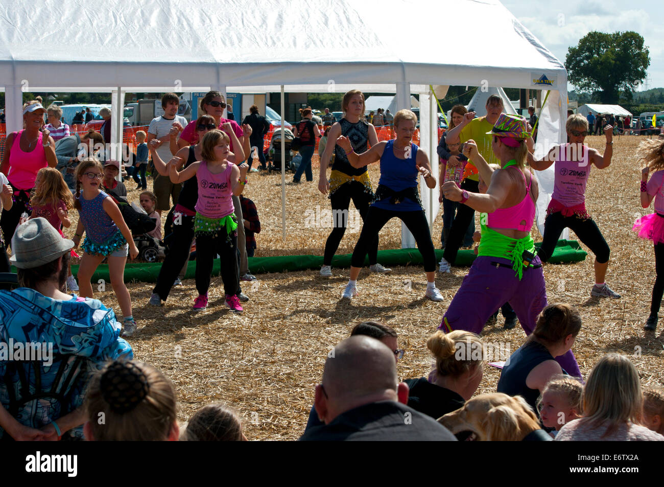 Zumba class display Stock Photo - Alamy