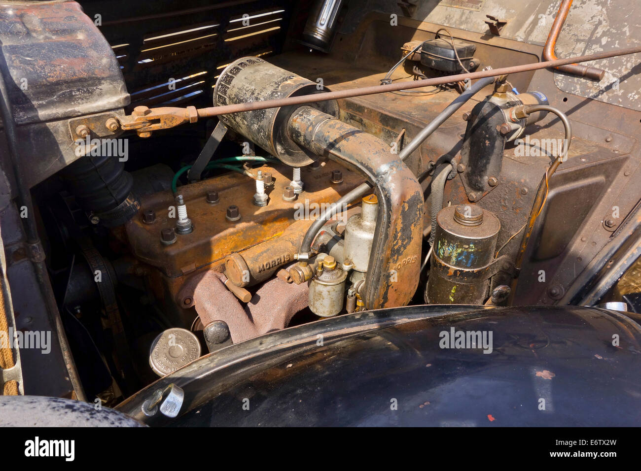 unrestored Morris 12 British car 1935 Stock Photo - Alamy