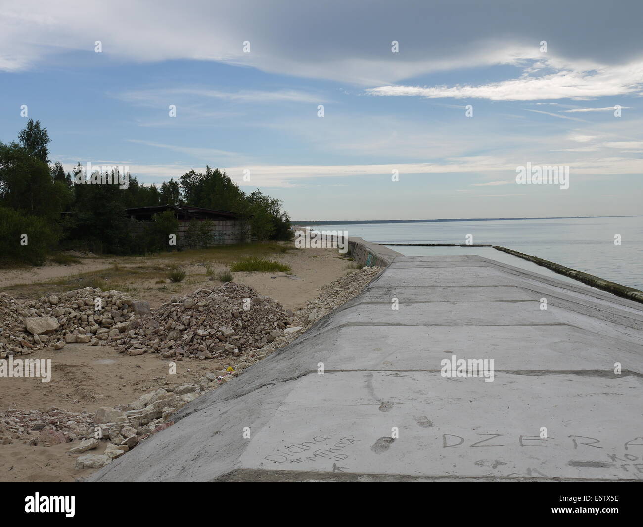 Emty industrial beach near Soviet military base Stock Photo - Alamy