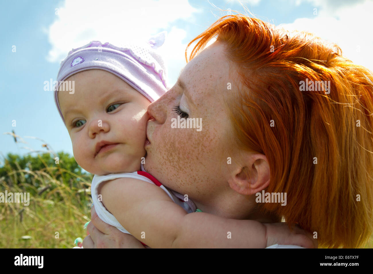 baby with mother nature. summer and fresh air Stock Photo - Alamy