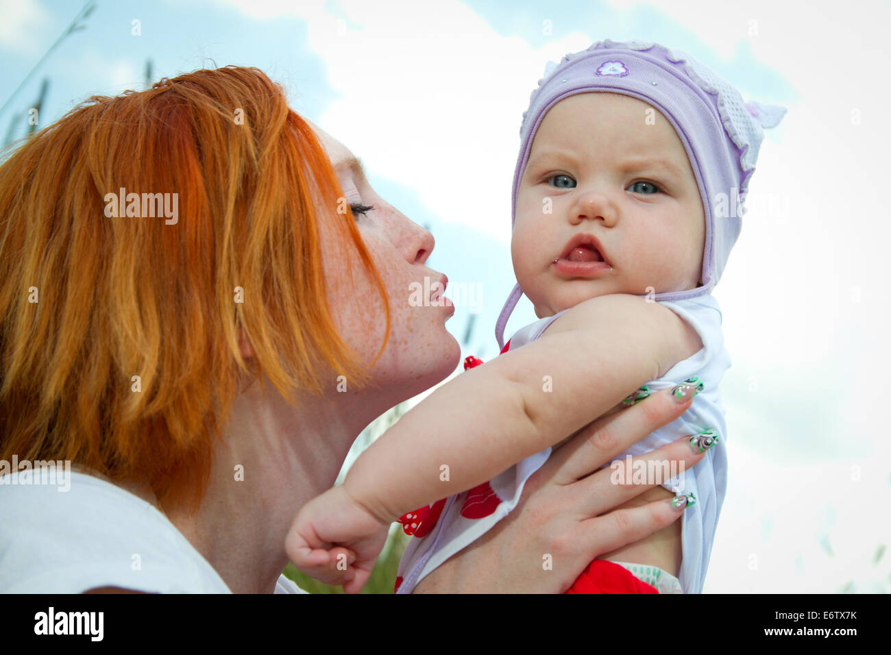 baby with mother nature. summer and fresh air Stock Photo - Alamy