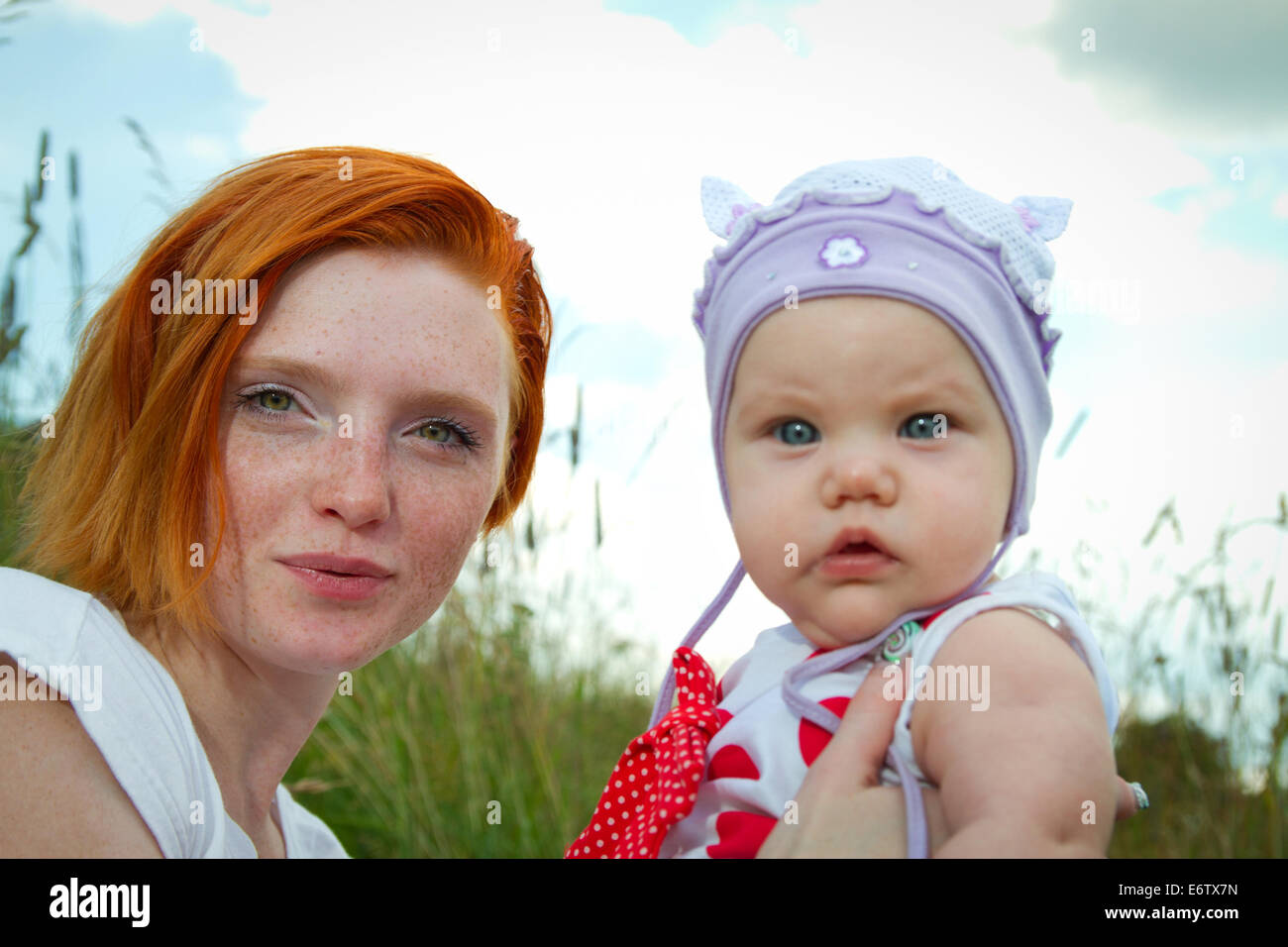 baby with mother nature. summer and fresh air Stock Photo - Alamy
