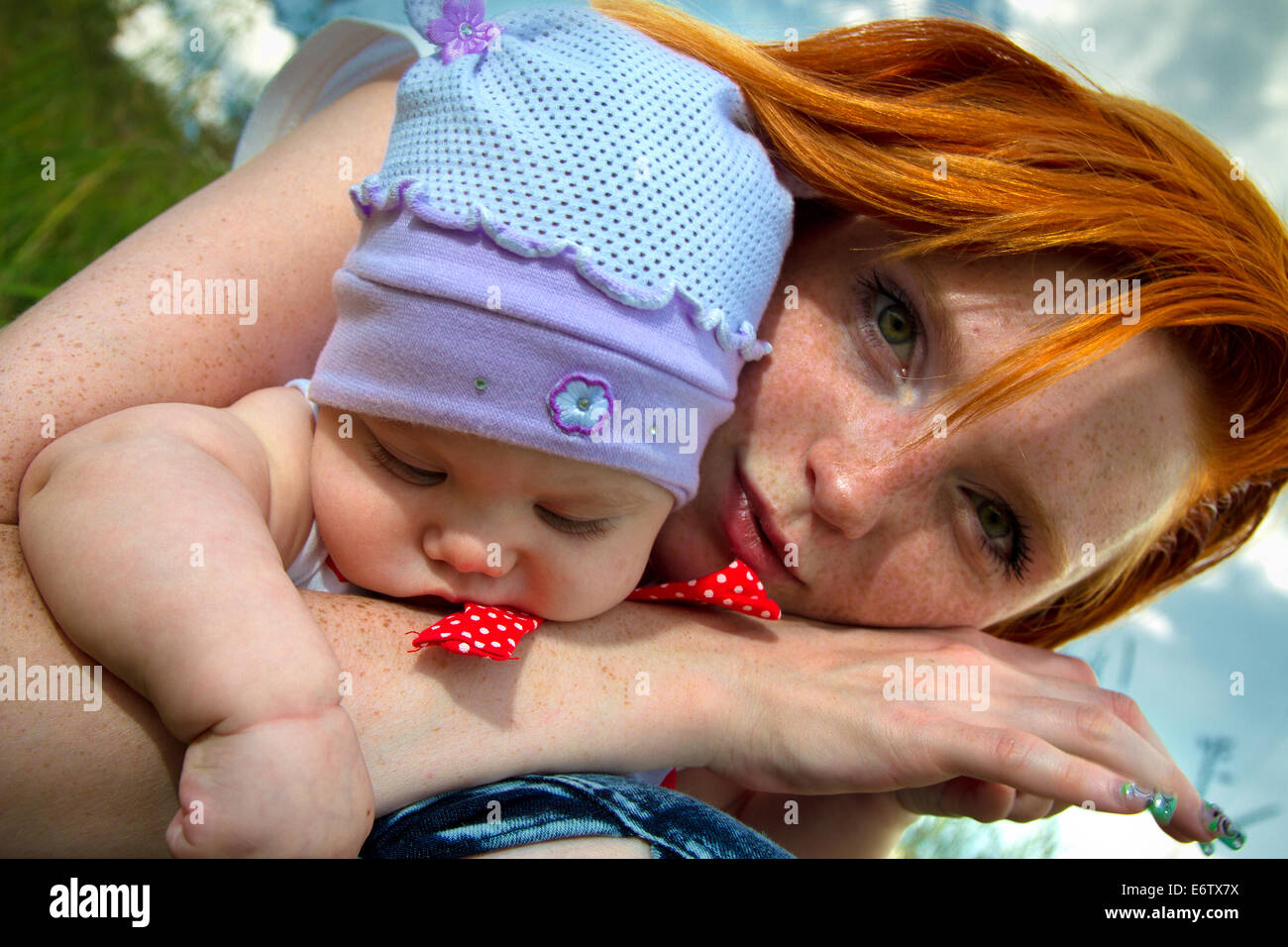 baby with mother nature. summer and fresh air Stock Photo - Alamy