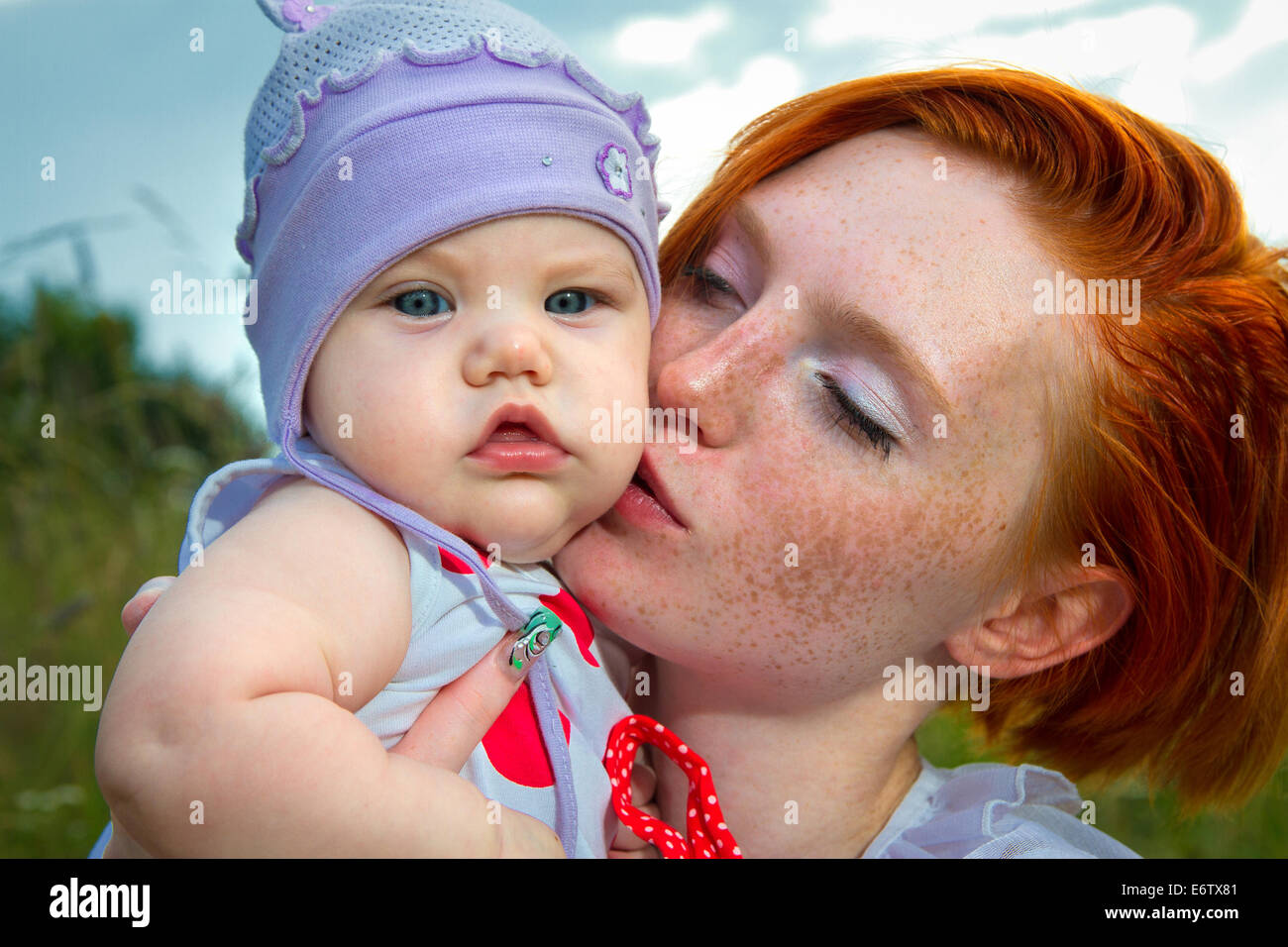 baby with mother nature. summer and fresh air Stock Photo - Alamy
