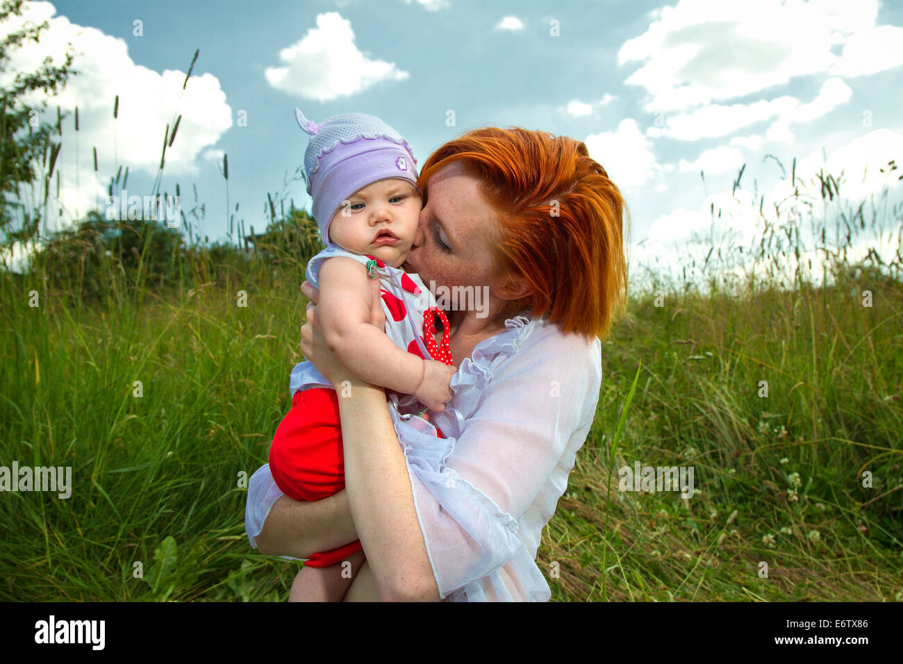 baby with mother nature. summer and fresh air Stock Photo - Alamy