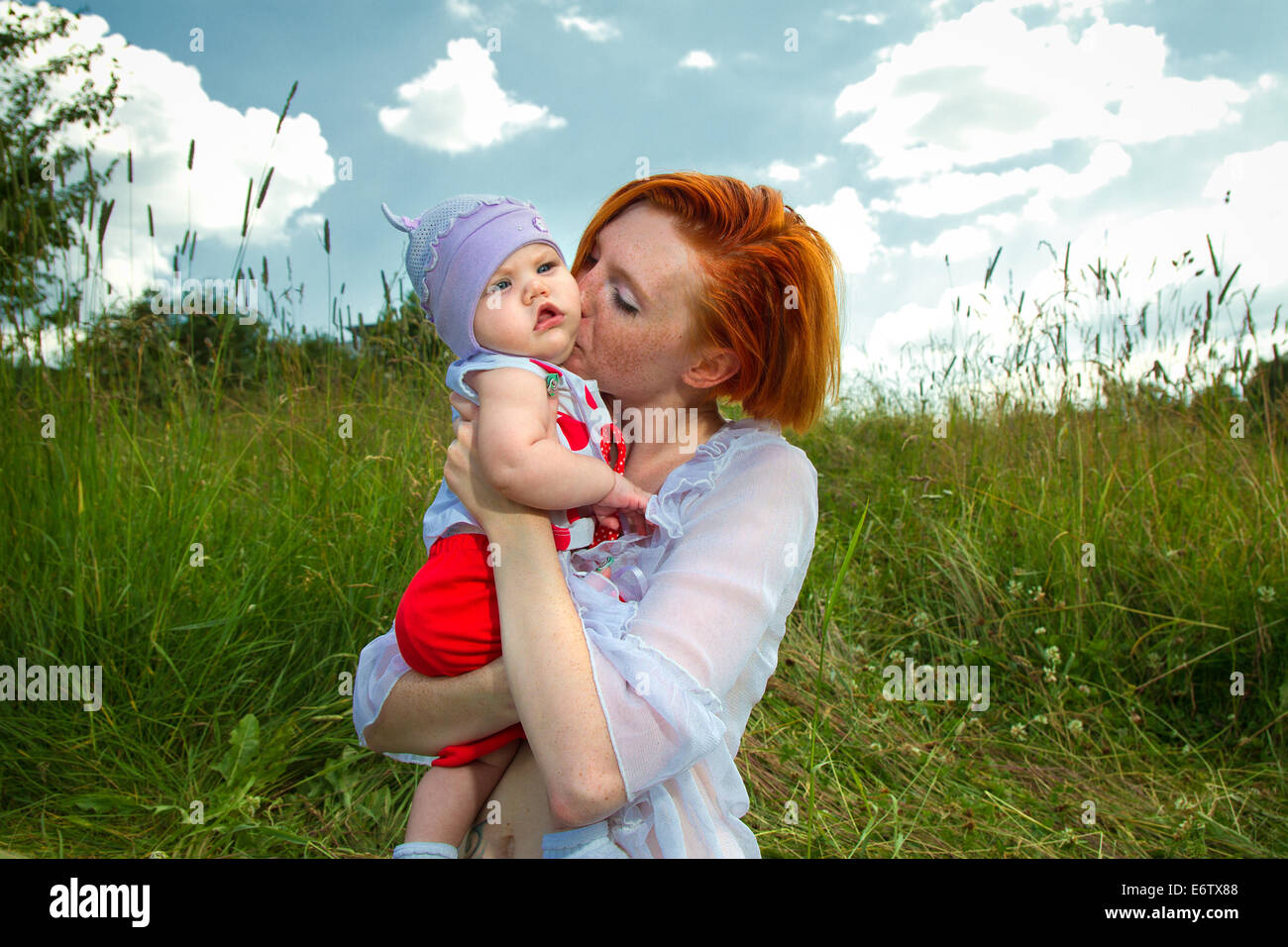 baby with mother nature. summer and fresh air Stock Photo - Alamy