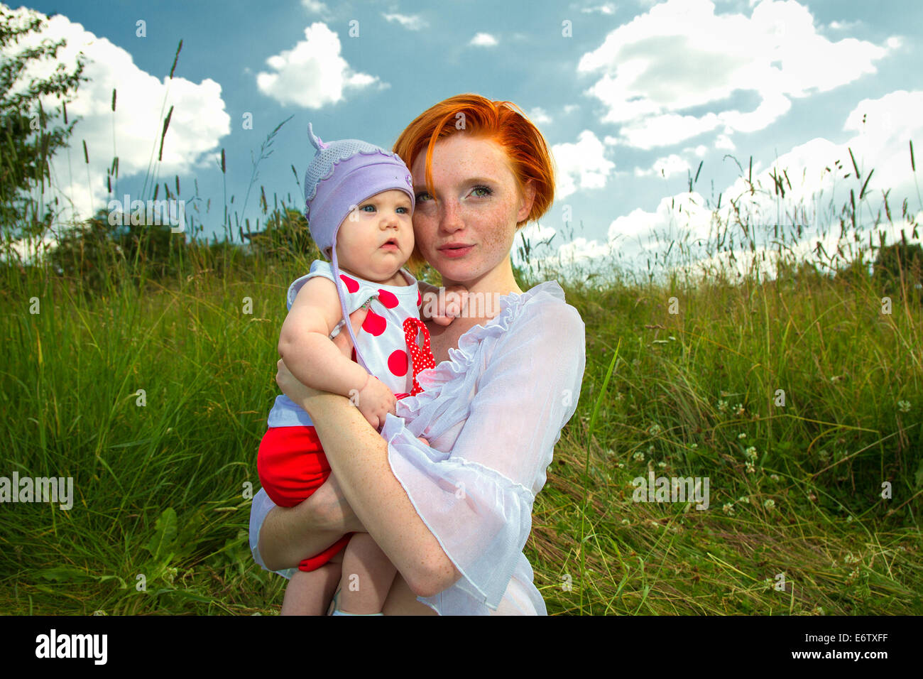 baby with mother nature. summer and fresh air Stock Photo - Alamy