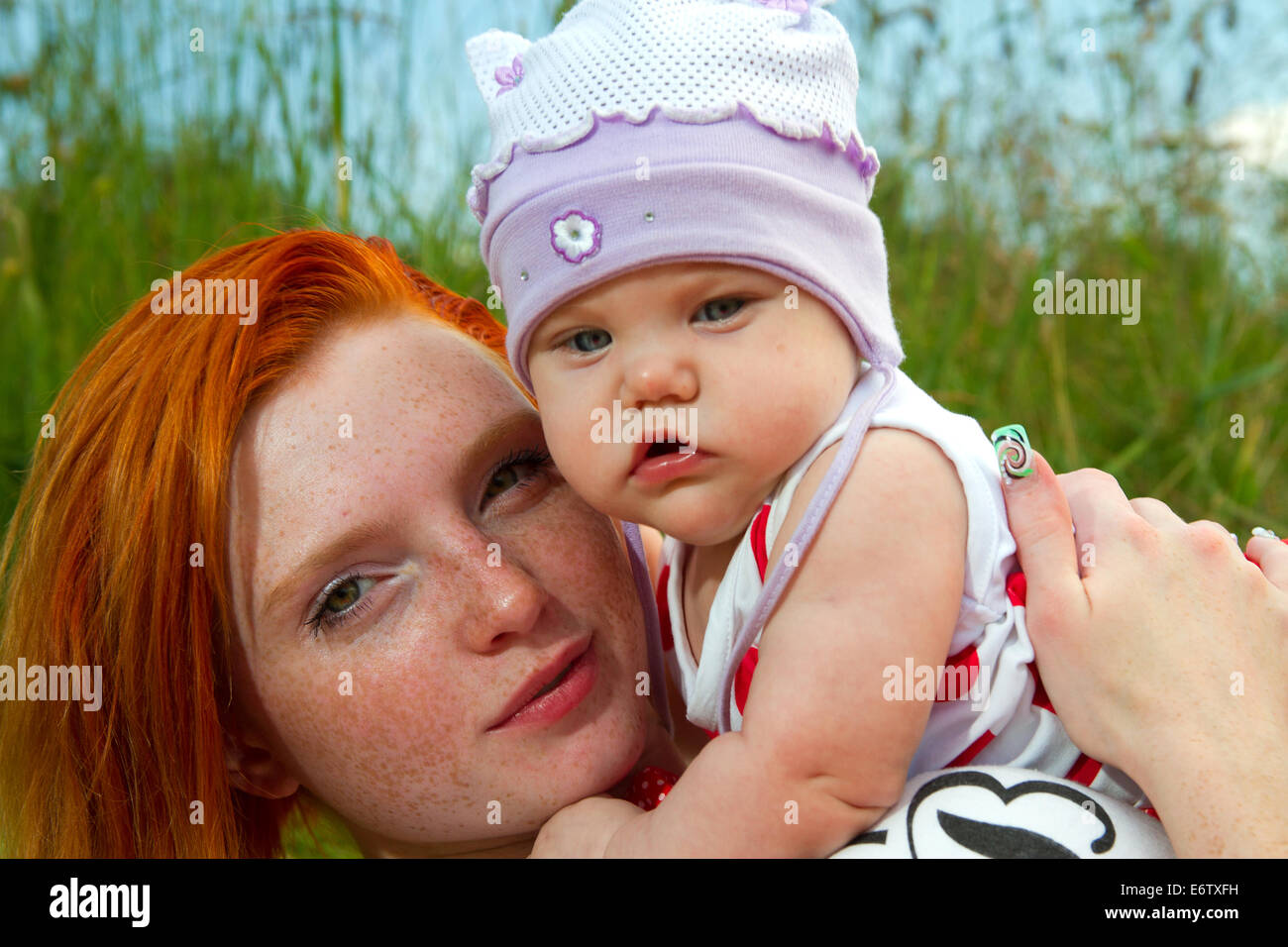 baby with mother nature. summer and fresh air Stock Photo - Alamy