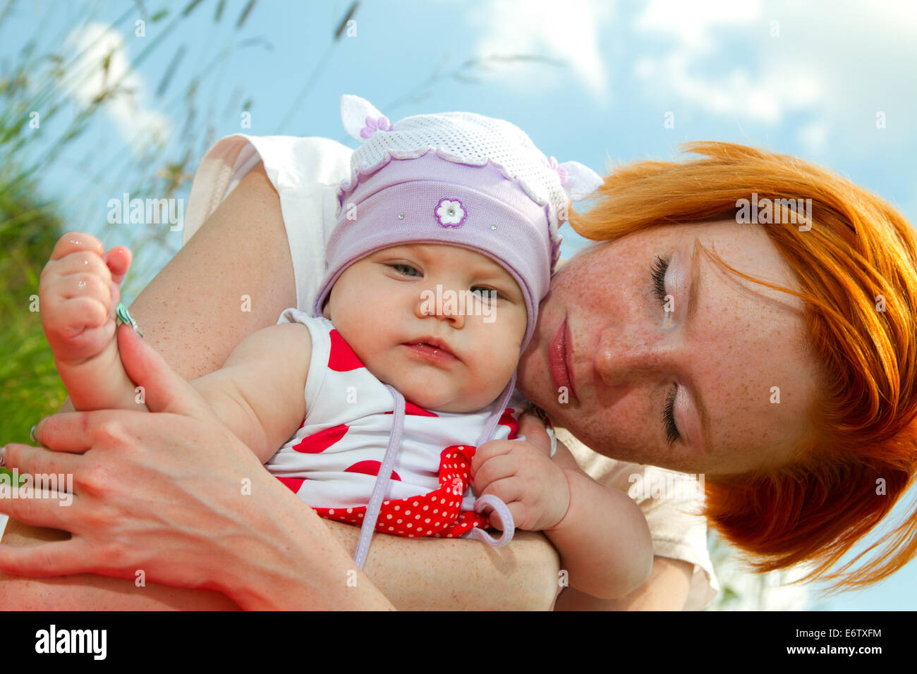 baby with mother nature. summer and fresh air Stock Photo - Alamy