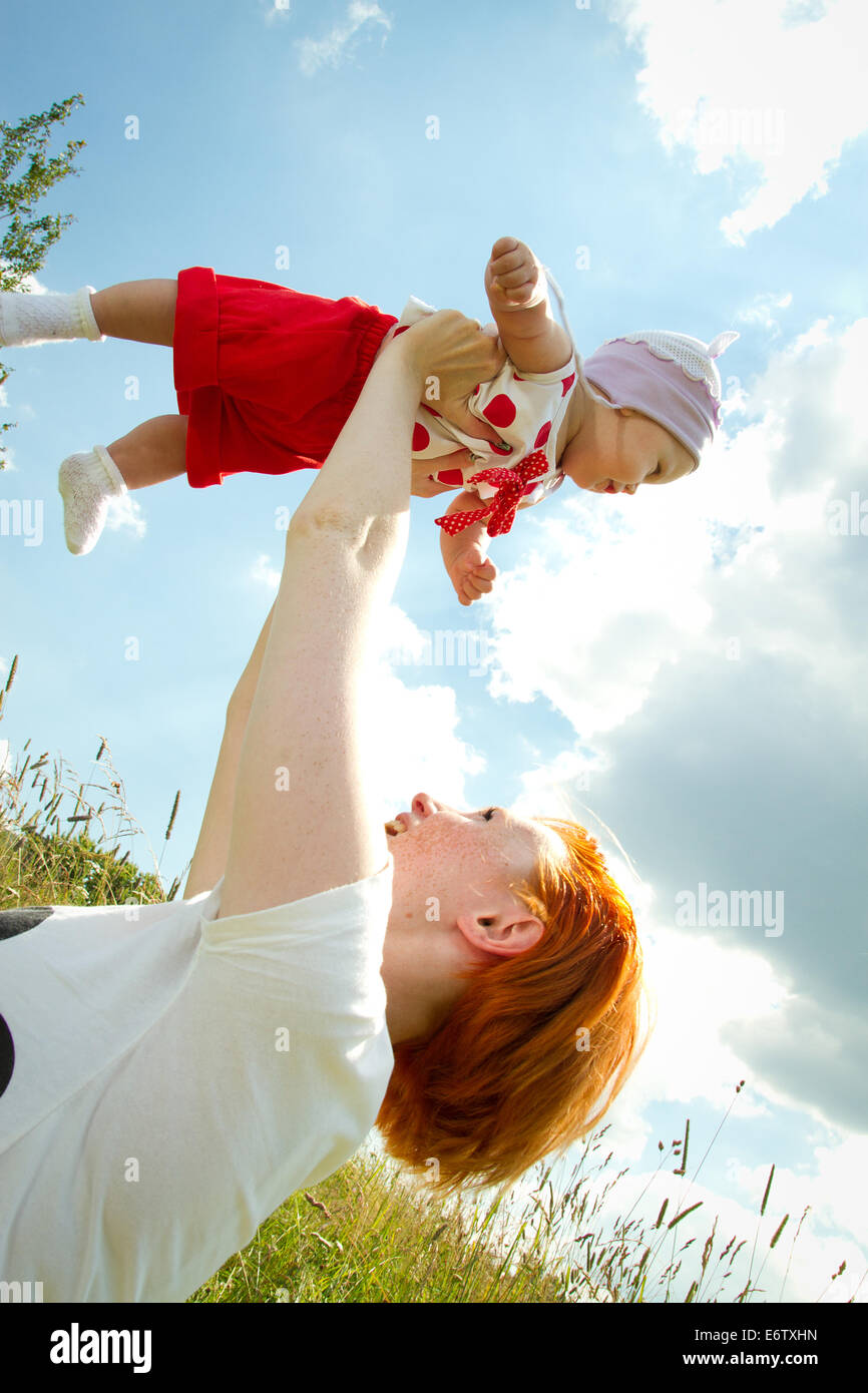 baby with mother nature. summer and fresh air Stock Photo - Alamy