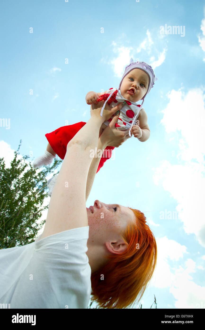 baby with mother nature. summer and fresh air Stock Photo - Alamy