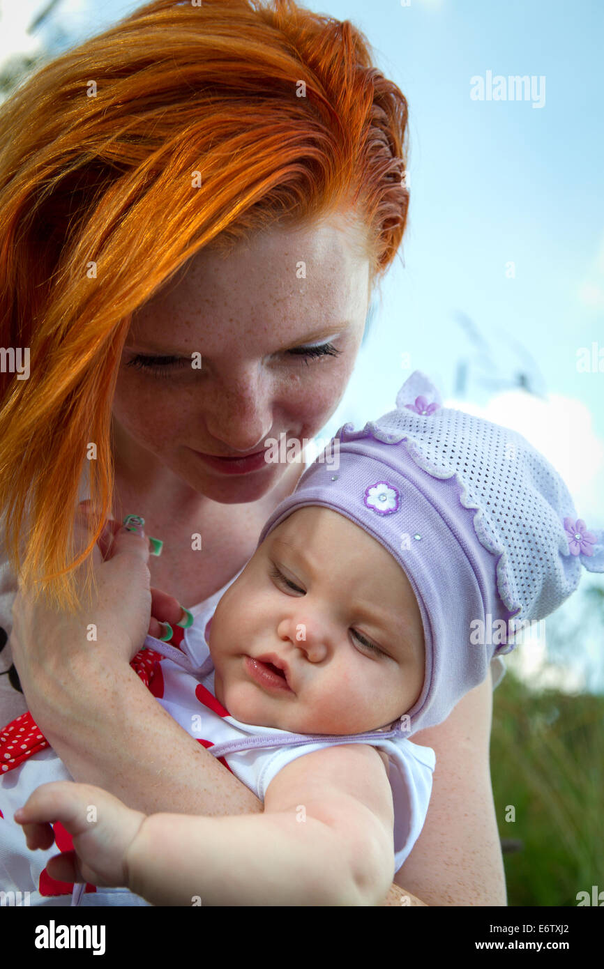 baby with mother nature. summer and fresh air Stock Photo - Alamy