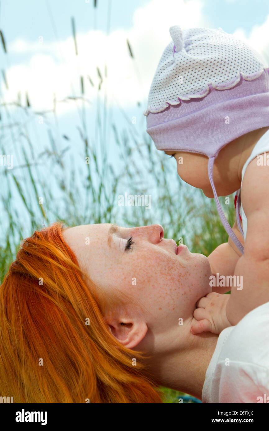 baby with mother nature. summer and fresh air Stock Photo - Alamy