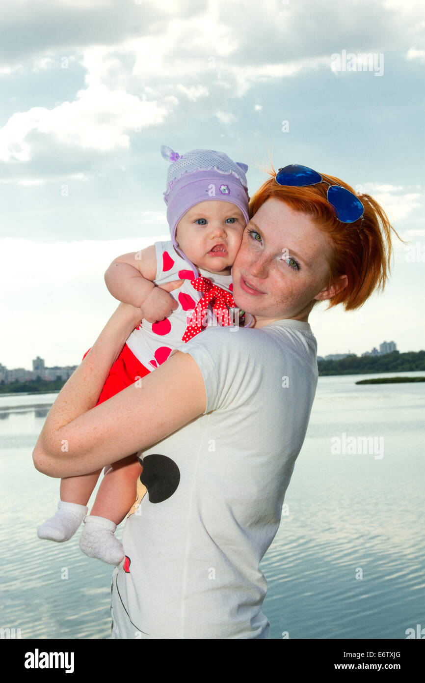 baby with mother nature. summer and fresh air Stock Photo - Alamy