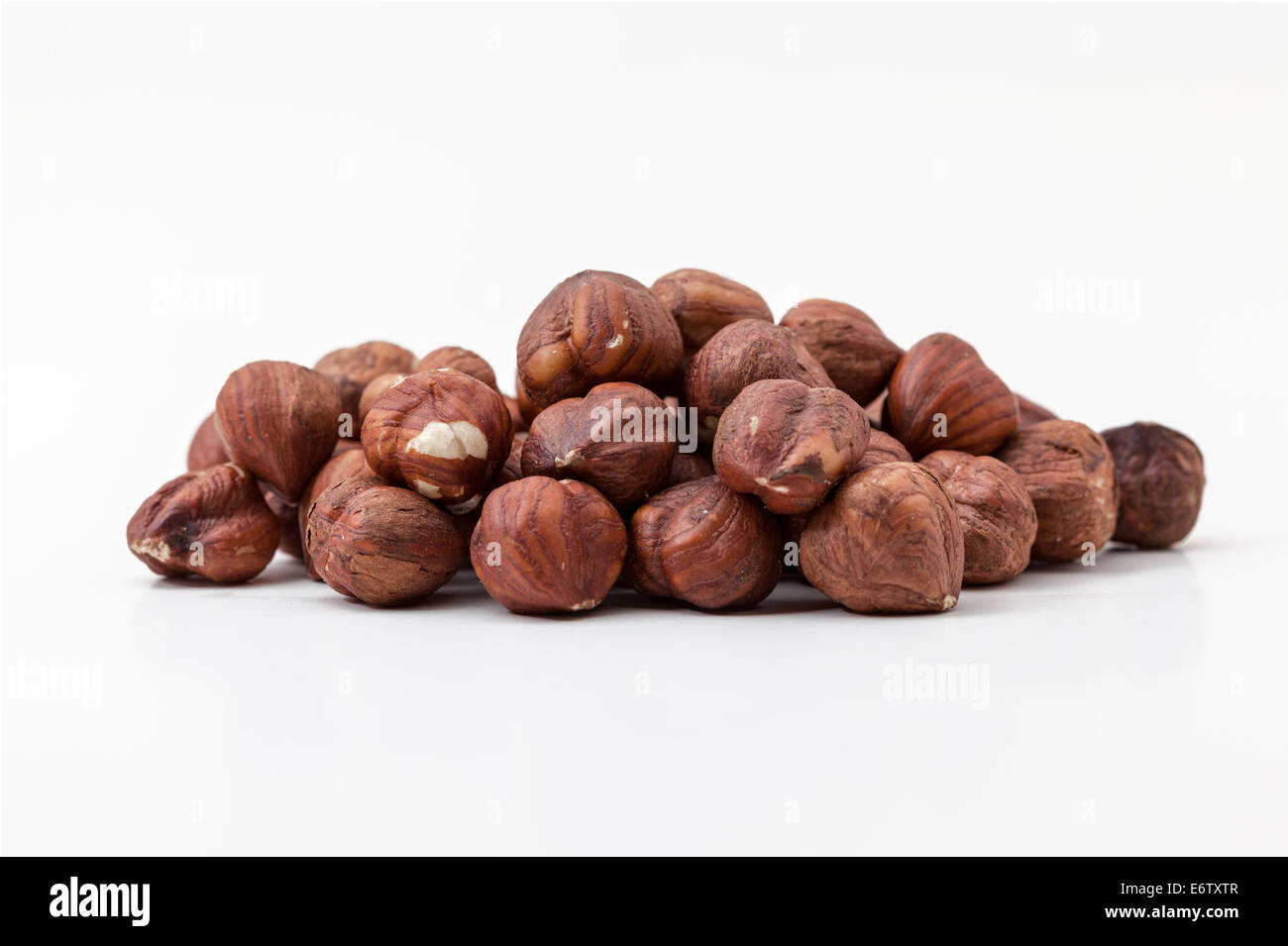 an white whit hazelnuts in close up Stock Photo - Alamy