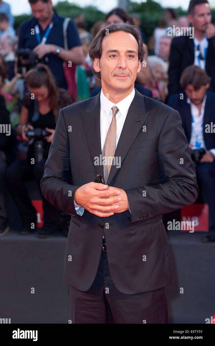 Alexandre Desplat attending the '3 Coeurs' premiere at the 71nd Venice ...
