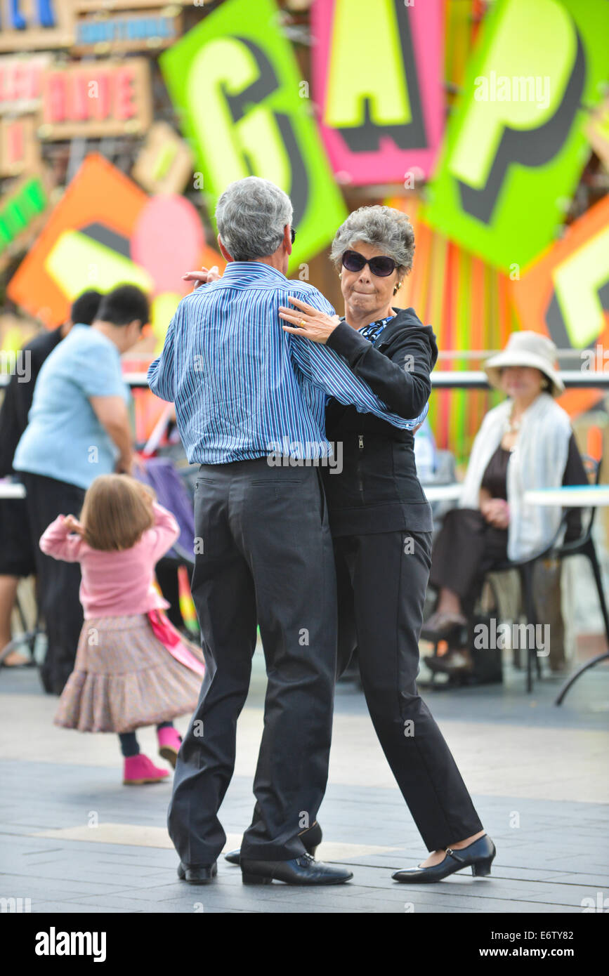 Southbank, London, UK. 31st August 2014. Couples dancing outside the ...