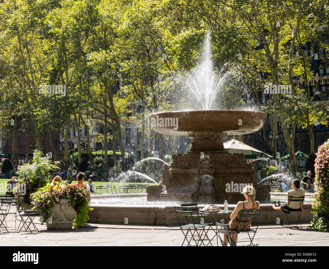 The Josephine Shaw Lowell Memorial Fountain,, Bryant Park, NYC Stock ...