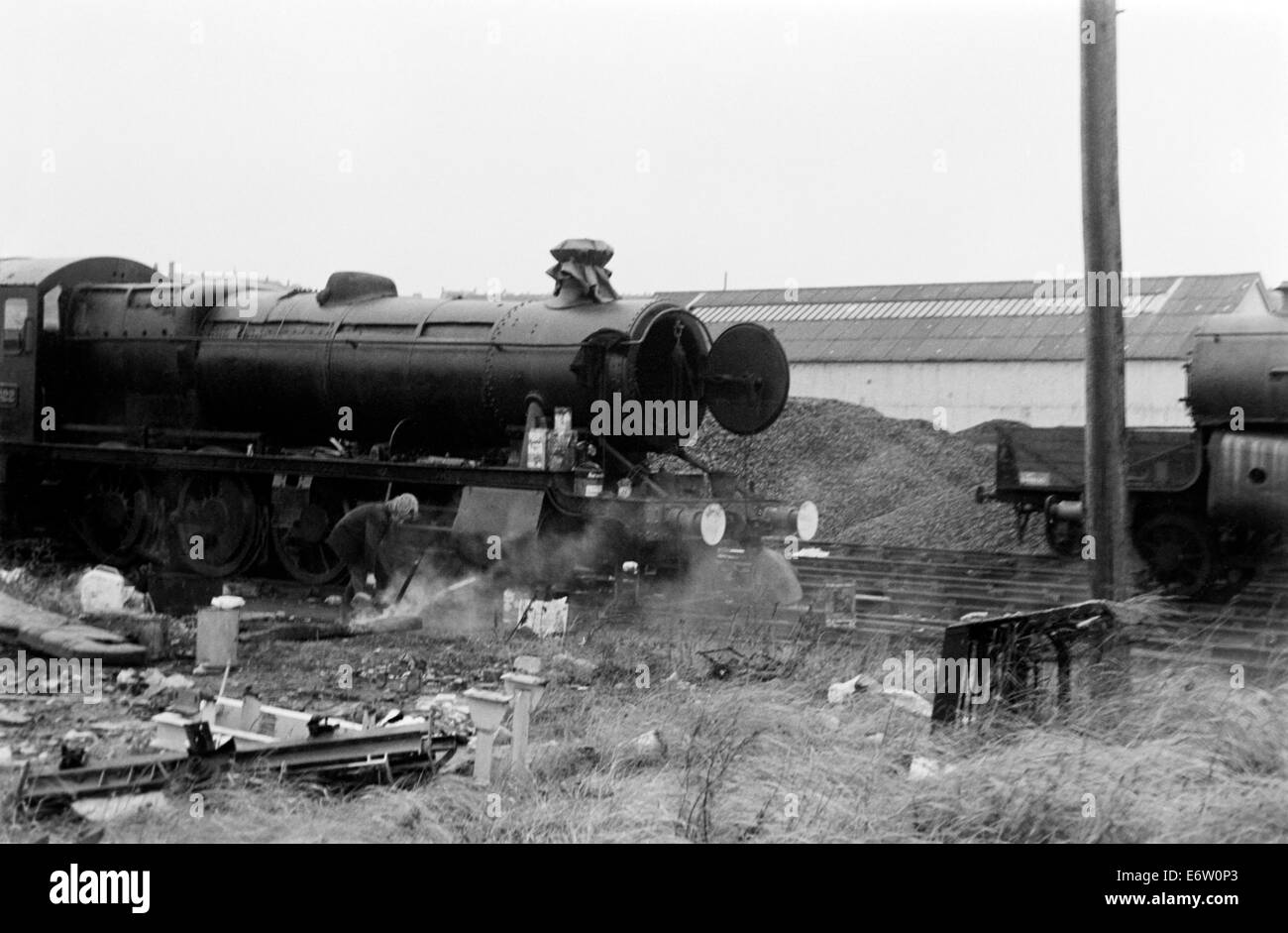 scrapped ex british railways steam locomotives at woodhams scrapyard ...