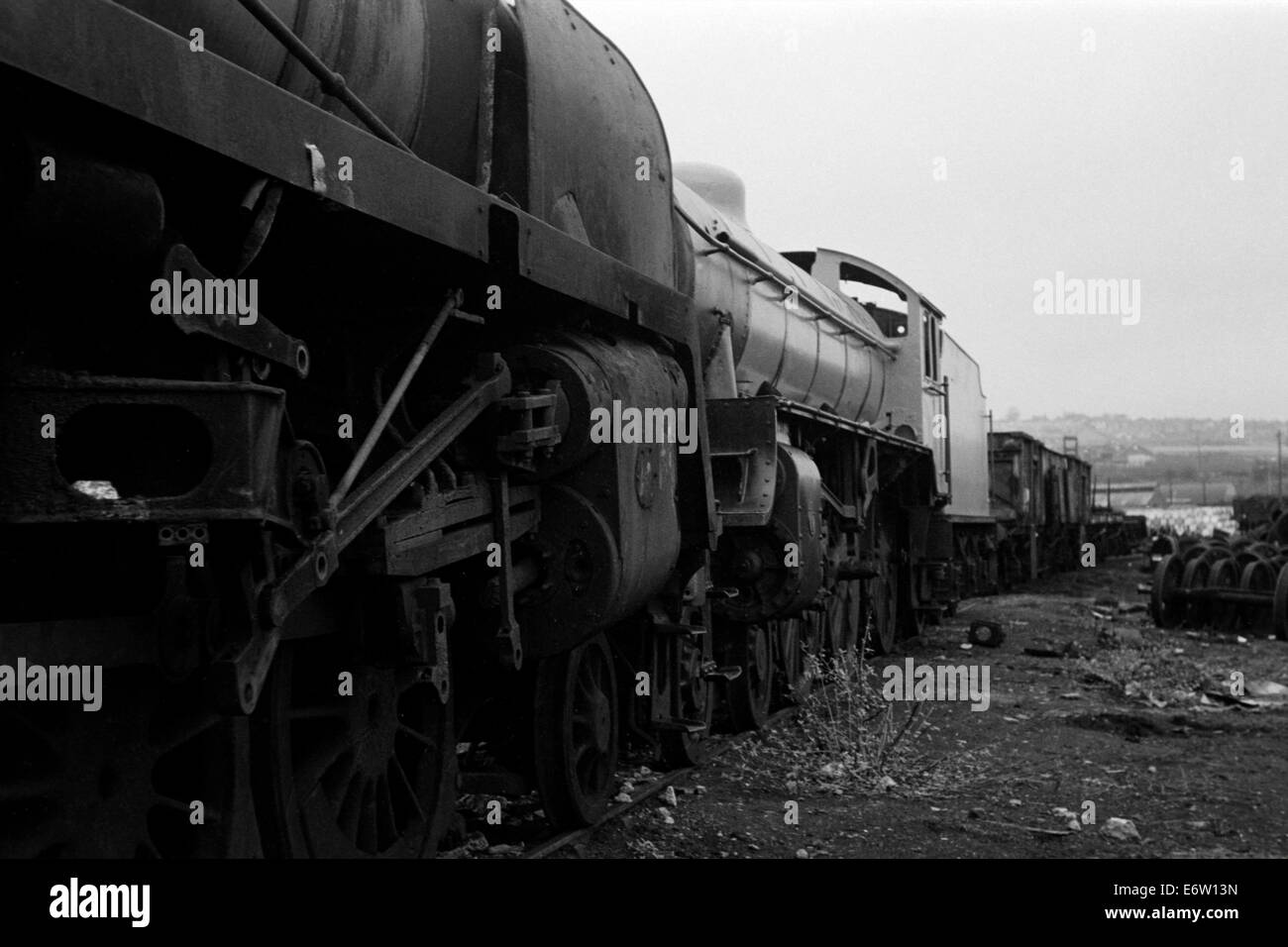 scrapped ex british railways steam locomotives at woodhams scrapyard ...
