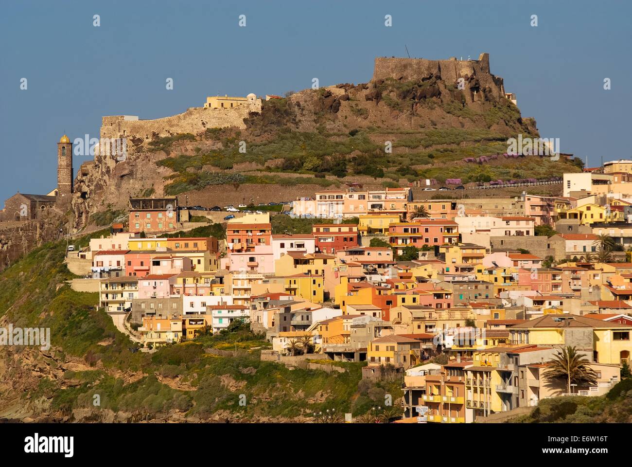 view at Castel Sardo at Sardinia in Italy Stock Photo - Alamy