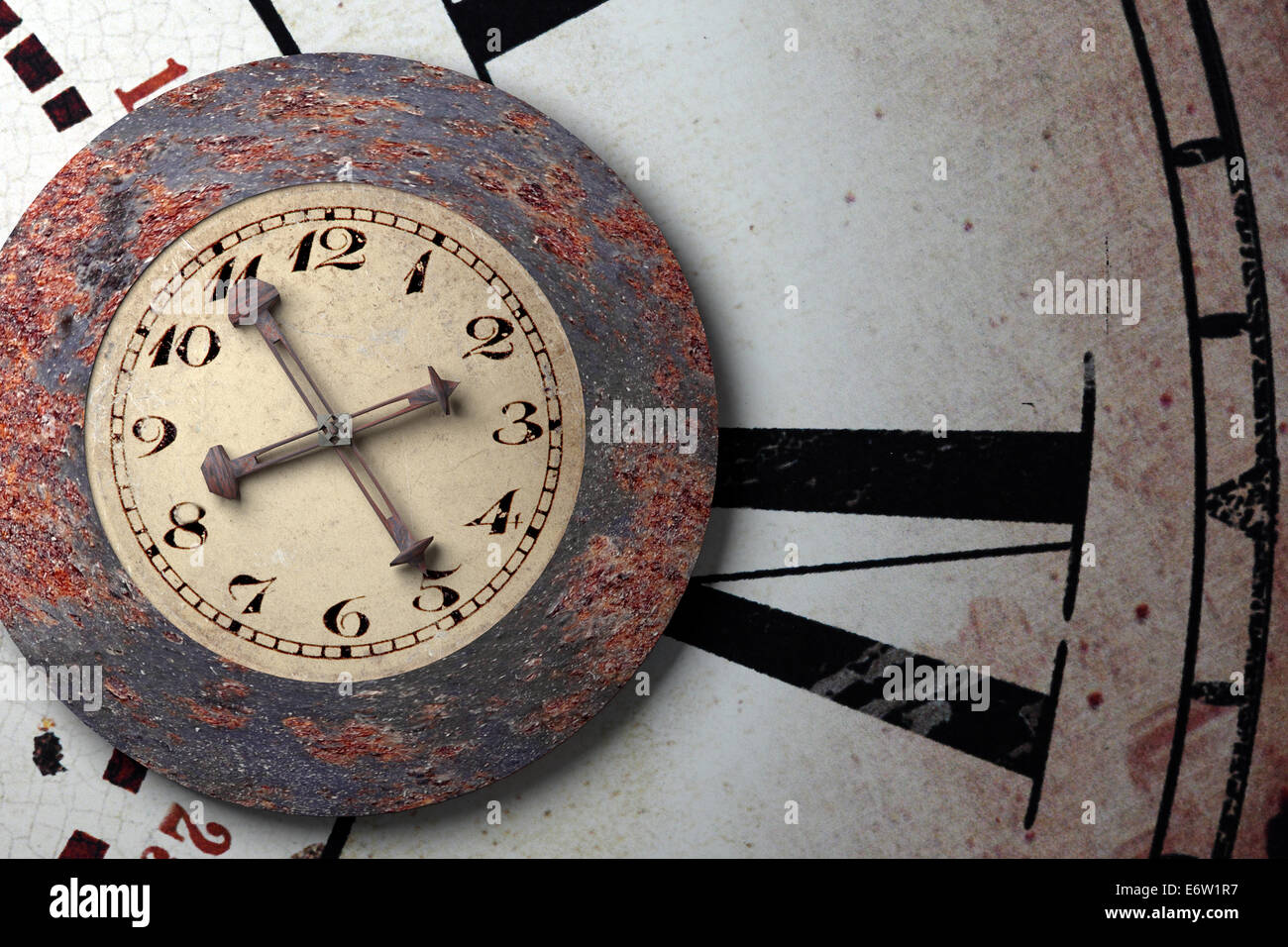 3d design strange antique clock hi-res stock photography and images - Alamy